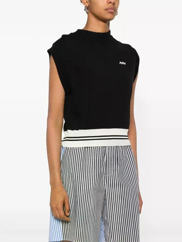AUTRY Crew-neck Vest - Black