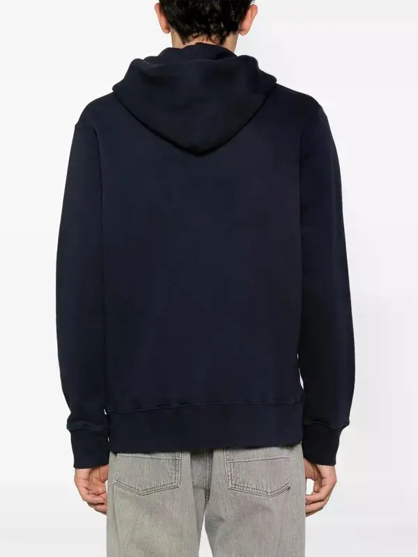 AUTRY Logo Embroidered Hoodie - Blue