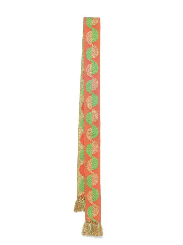 Valentino Garavani Pattern-jacquard Scarf - Orange