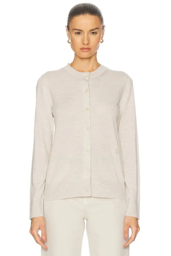 Burberry Crewneck Cardigan - Nutmeg
