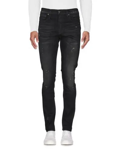 R13 Tapered Jeans With Stained Effect