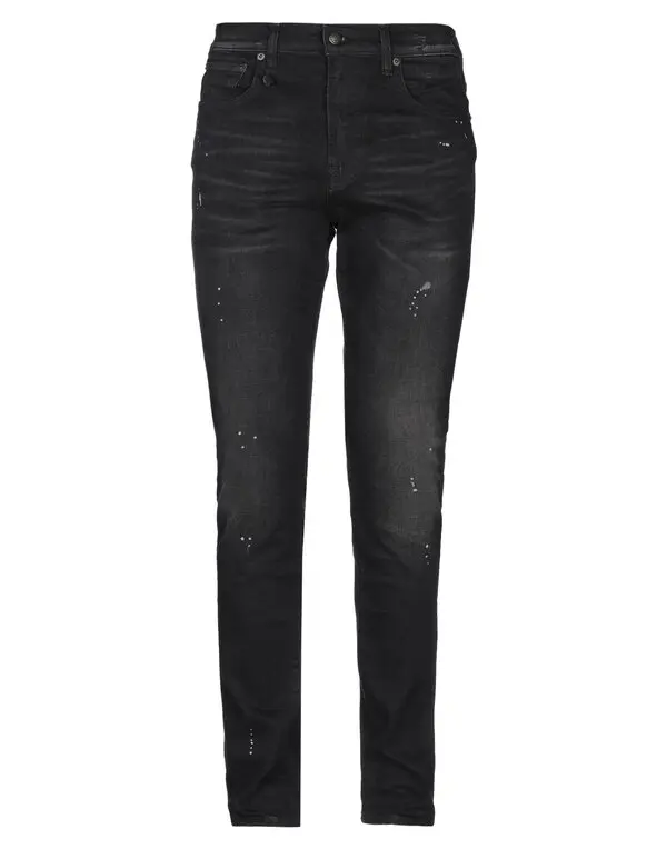 R13 Tapered Jeans With Stained Effect
