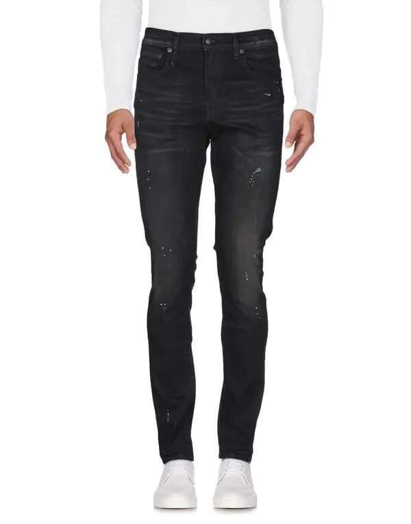 R13 Tapered Jeans With Stained Effect