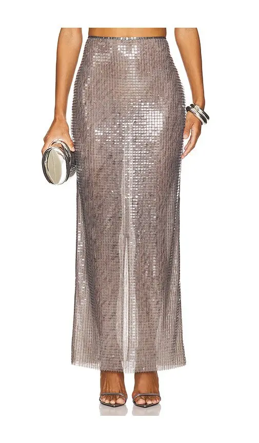 CEREN OCAK Sequin Pencil Skirt