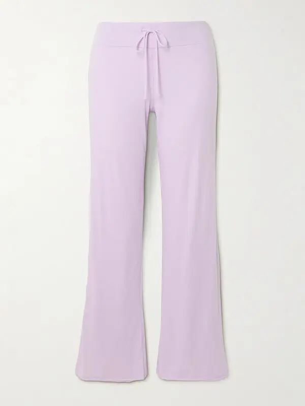 Skin Essie Organic Pima Cotton-jersey Pants - Purple