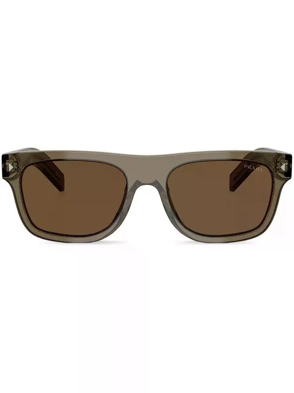 Prada Logo-plaque Sunglasses - Brown