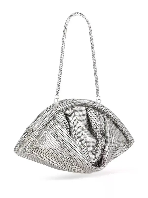 Rabanne Mesh Clutch - Silver