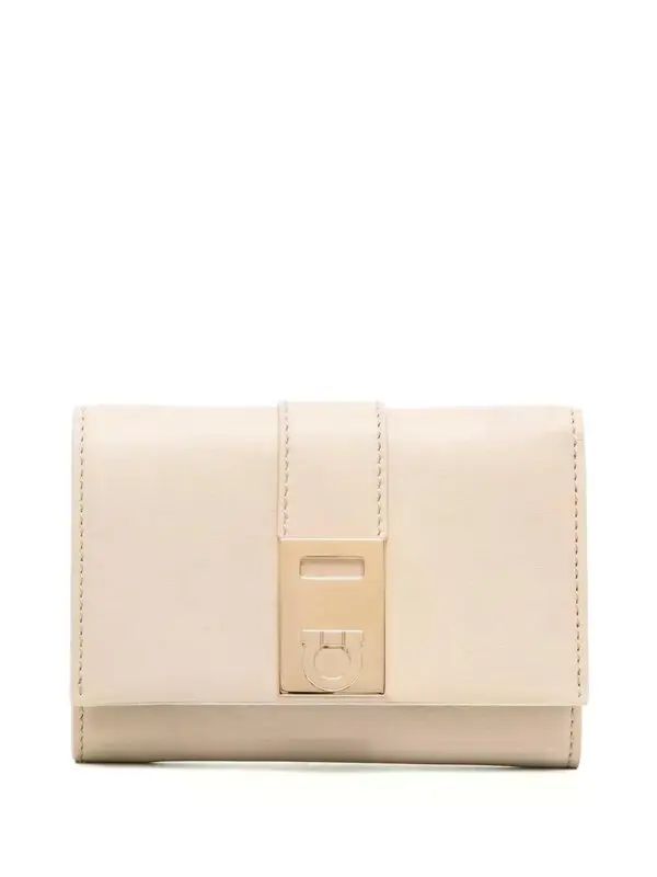 FERRAGAMO Leather Wallet - Neutrals