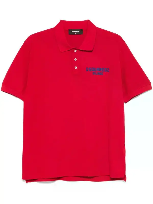 Dsquared2 Dyed Logo-patch Polo Shirt