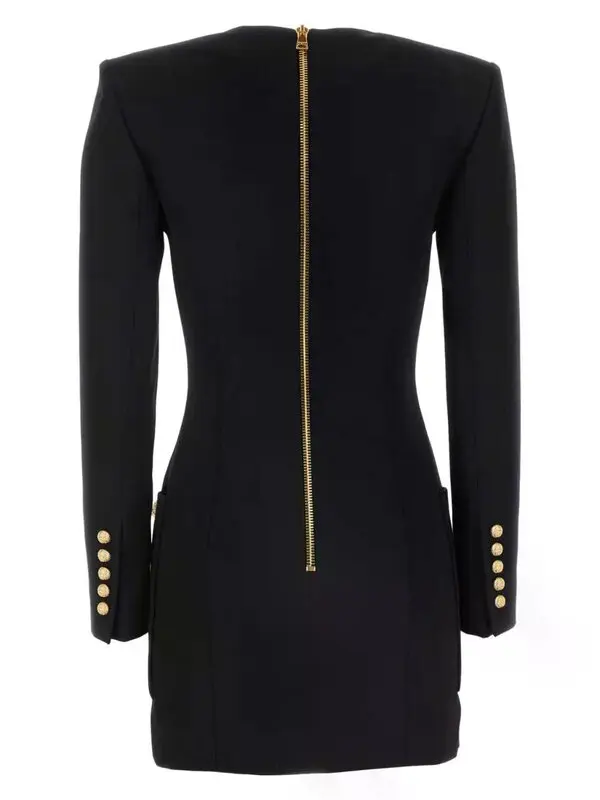 Balmain Embossed-button Mini Dress