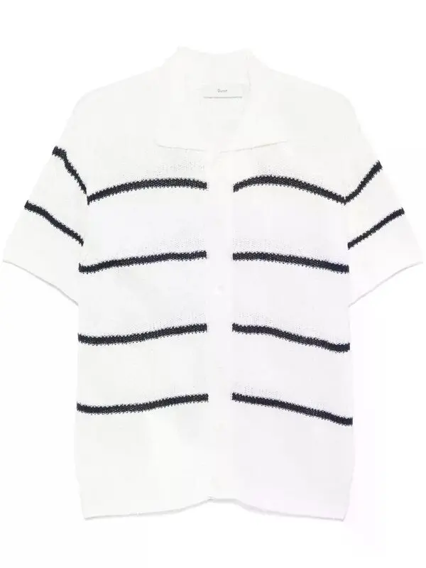 DUNST Striped Shirt - White