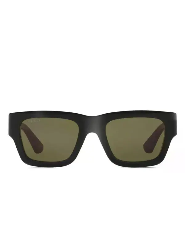 Gucci Rectangle-frame Sunglasses - Black