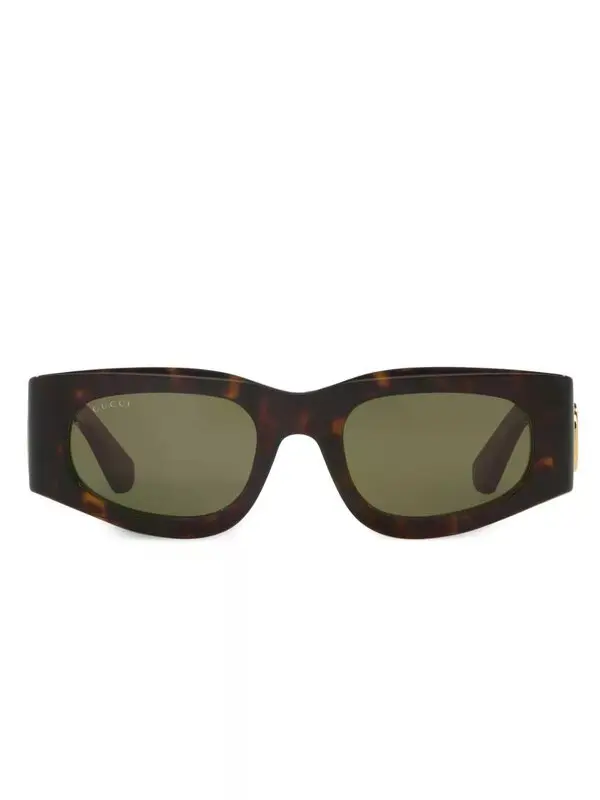 Gucci Rectangle-frame Sunglasses - Brown