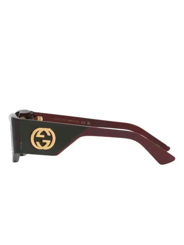 Gucci Rectangle-frame Sunglasses - Brown