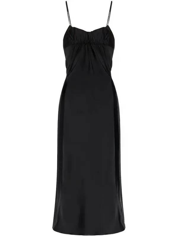 JIL SANDER Gathered Bustier Midi Dress