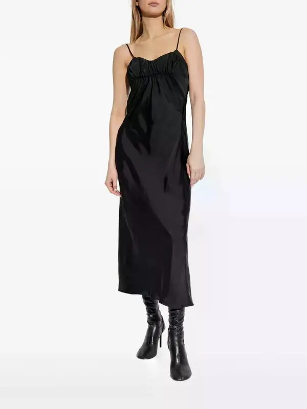 JIL SANDER Gathered Bustier Midi Dress