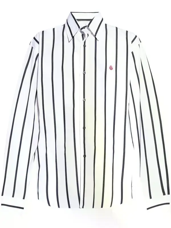 Alexander McQueen Skull Striped Shirt - White