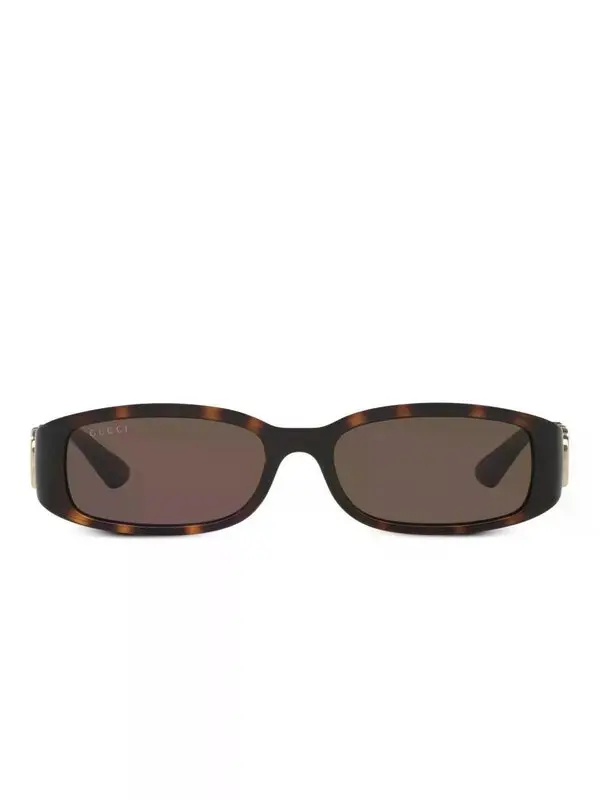 Gucci Rectangle-frame Sunglasses - Green
