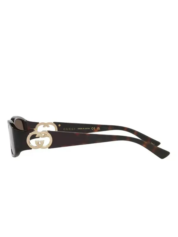Gucci Rectangle-frame Sunglasses - Green