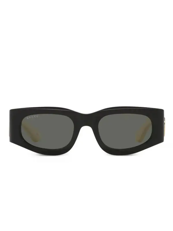 Gucci Rectangle-frame Sunglasses - Black