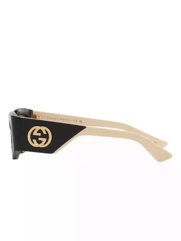 Gucci Rectangle-frame Sunglasses - Black