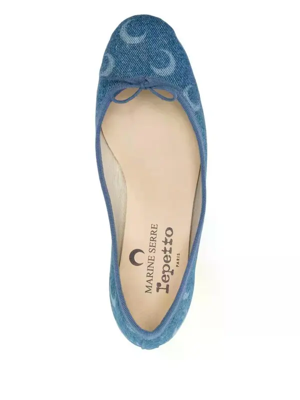 Marine Serre X Camille Repetto Moon-Print Pumps - Blue | Editorialist