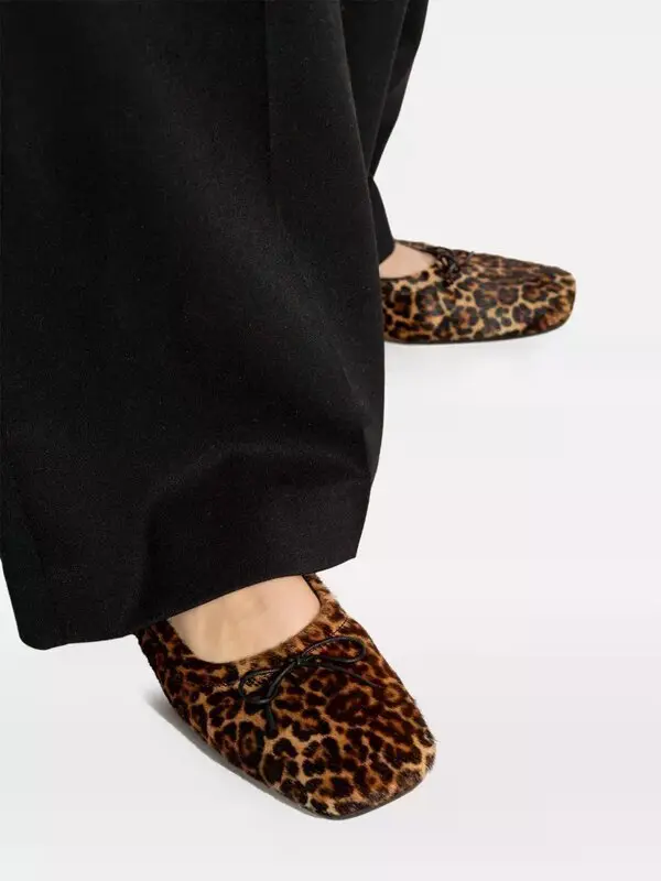 GOLDEN GOOSE Leopard-print Ballerina Flats - Brown