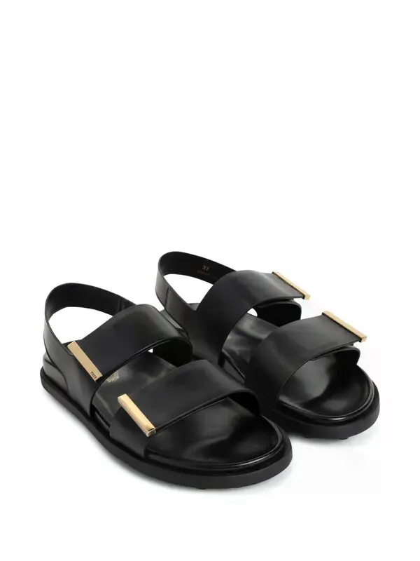 TOD'S Leather Sandals - Black