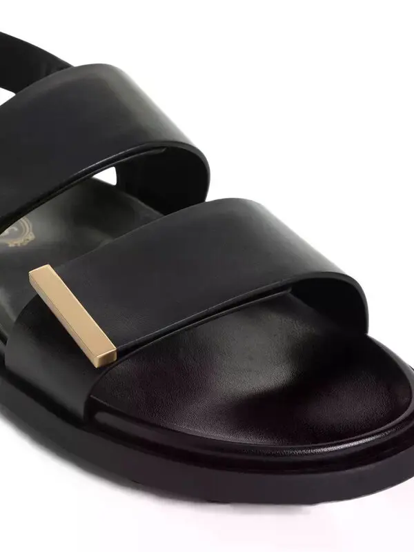 TOD'S Leather Sandals - Black