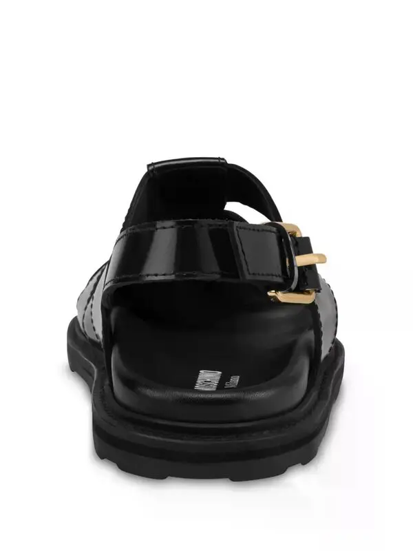 Moschino Brushed Sandals - Black