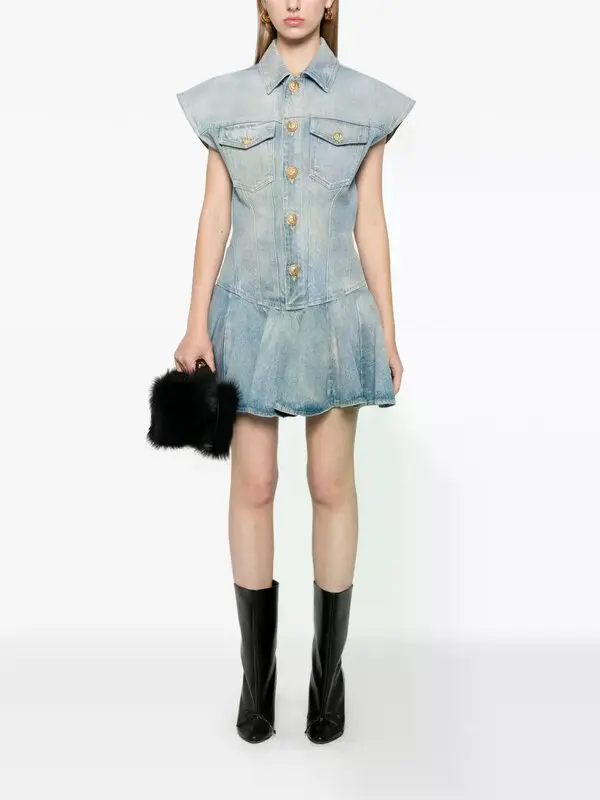 Balmain Denim Mini Dress