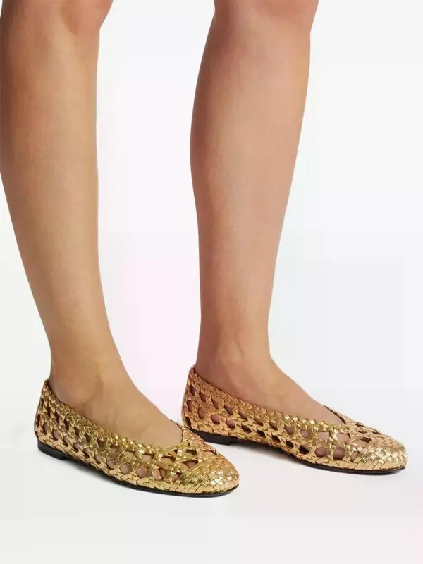 GIUSEPPE ZANOTTI Georgia Cage Ballet Flats - Gold