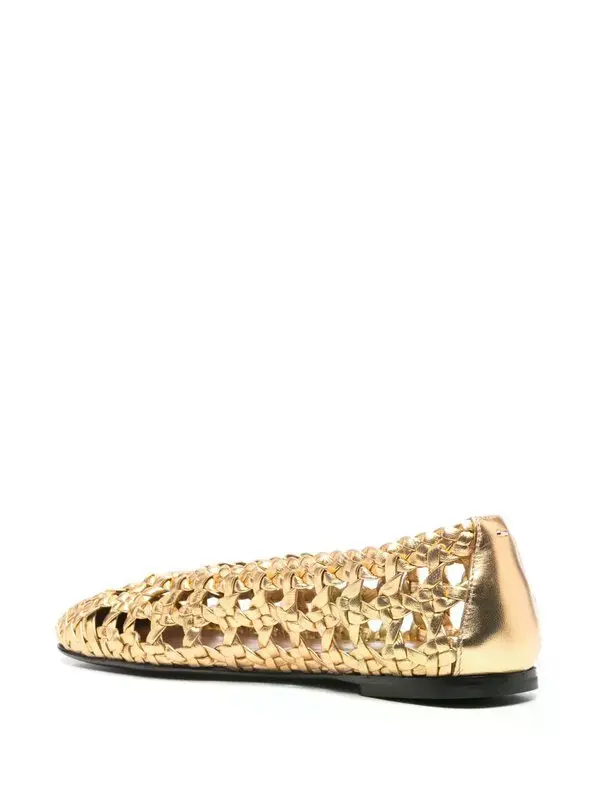GIUSEPPE ZANOTTI Georgia Cage Ballet Flats - Gold