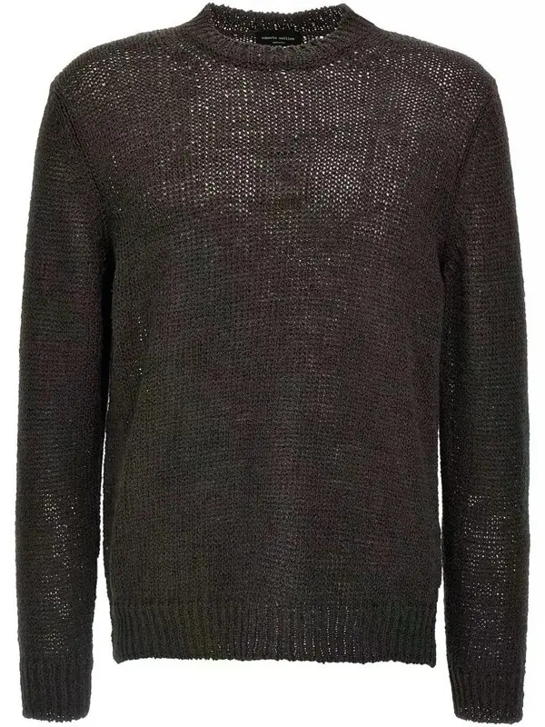 ROBERTO COLLINA Knitted Sweater - Brown