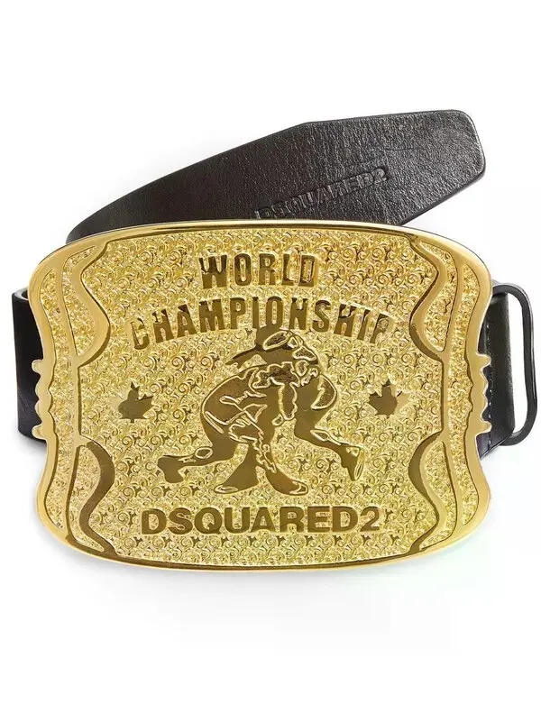 Dsquared2 Buckle Leather Belt - Black