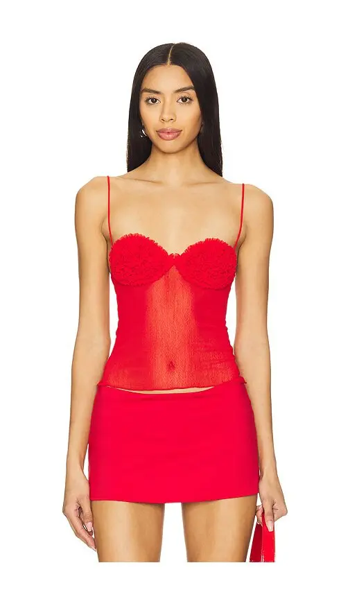LOVERS AND FRIENDS Steph Sheer Top - Red