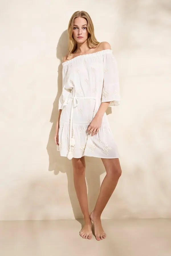 MARIE OLIVER Samara Dress - Vanilla Shell
