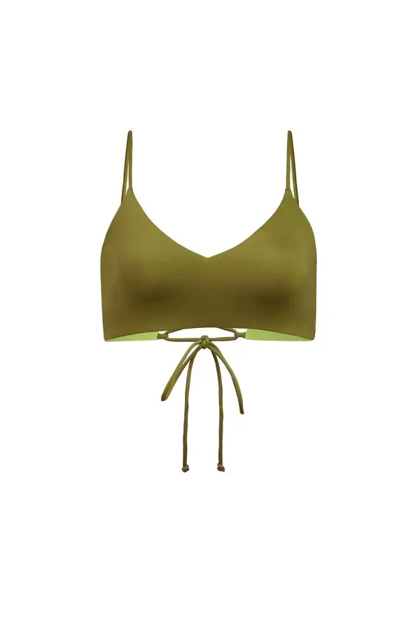 MARIE OLIVER Lorelei Reversible Bikini Top - Juniper Green