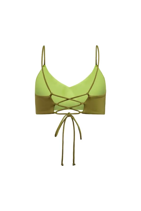 MARIE OLIVER Lorelei Reversible Bikini Top - Juniper Green