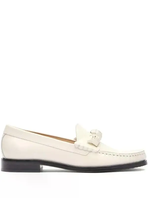 STUART WEITZMAN Leather Loafers - White