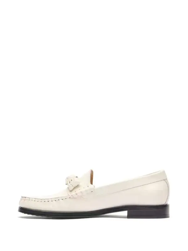 STUART WEITZMAN Leather Loafers - White