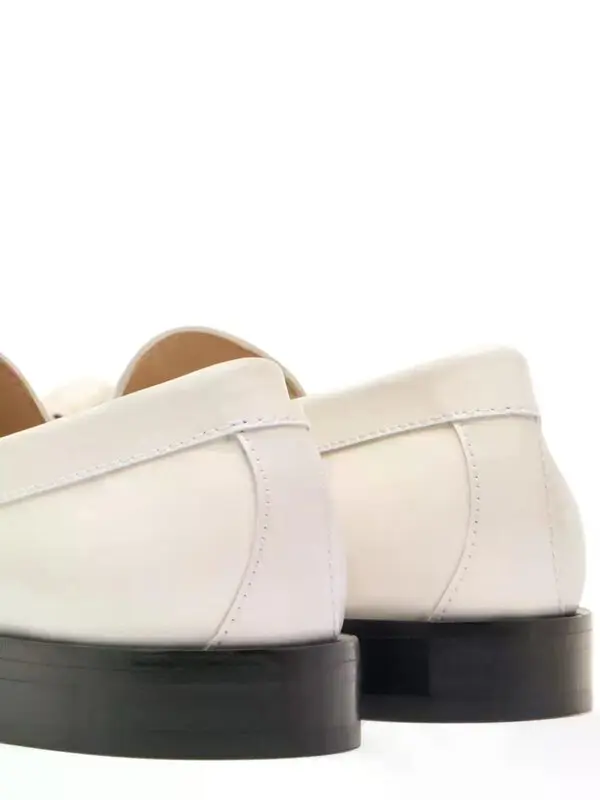 STUART WEITZMAN Leather Loafers - White