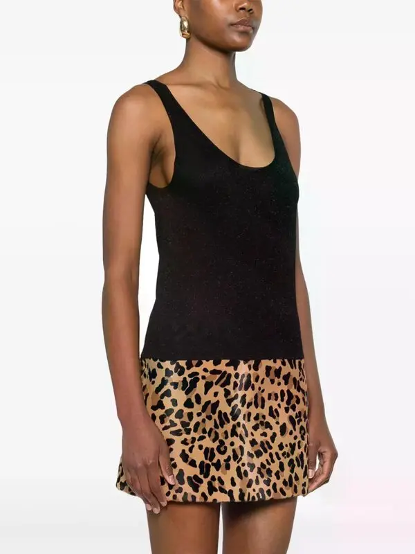 Saint Laurent Scoop-neck Top - Black