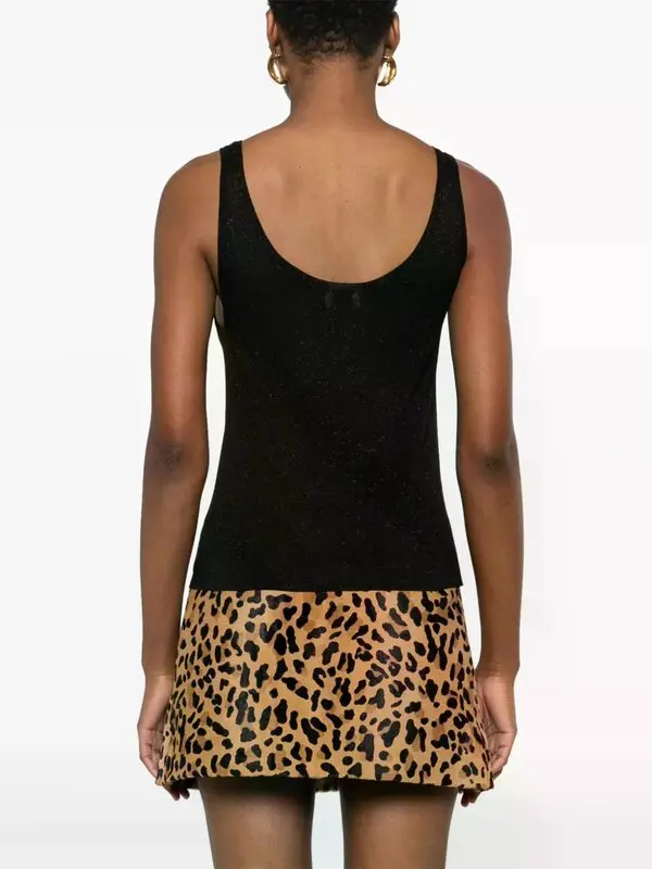 Saint Laurent Scoop-neck Top - Black