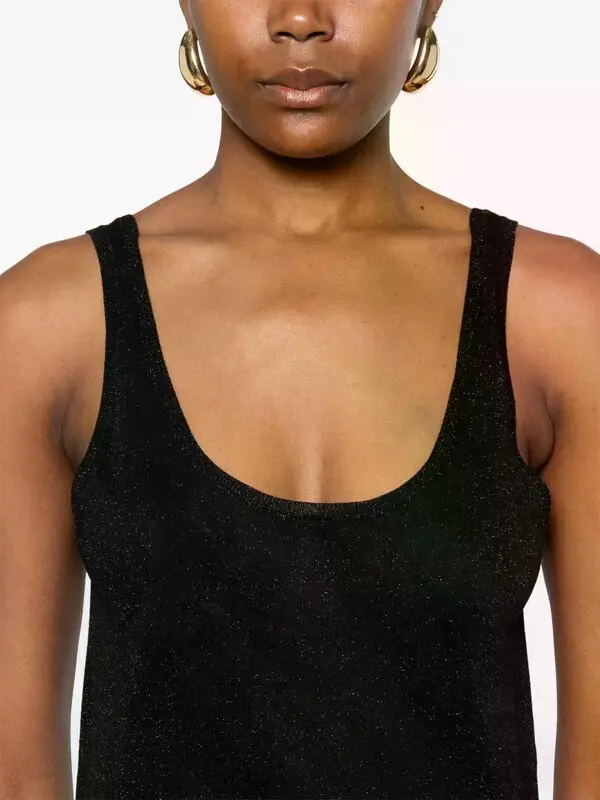 Saint Laurent Scoop-neck Top - Black
