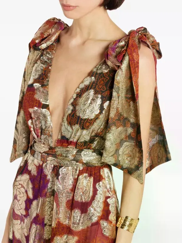 chinese dress ladies Mixed Cashew Knot Maxi Dress – FARM Rio main image 0