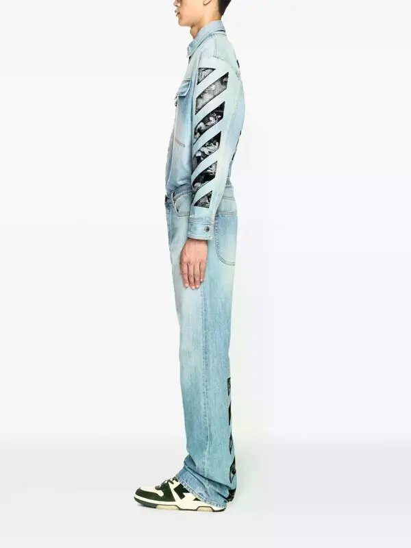 Off-White Straight Leg Jeans - Blue