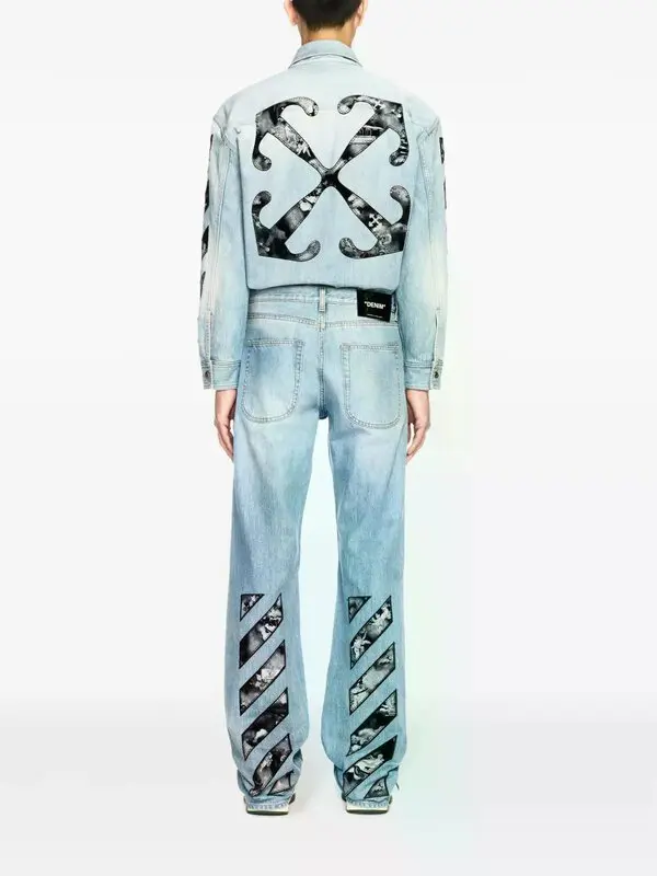 Off-White Straight Leg Jeans - Blue