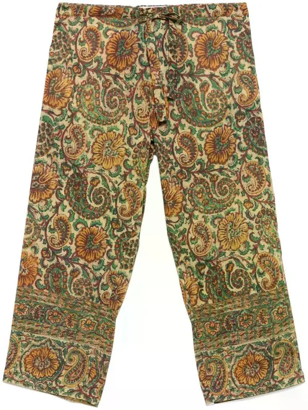 Valentino Garavani Paisley-print Trousers - Green
