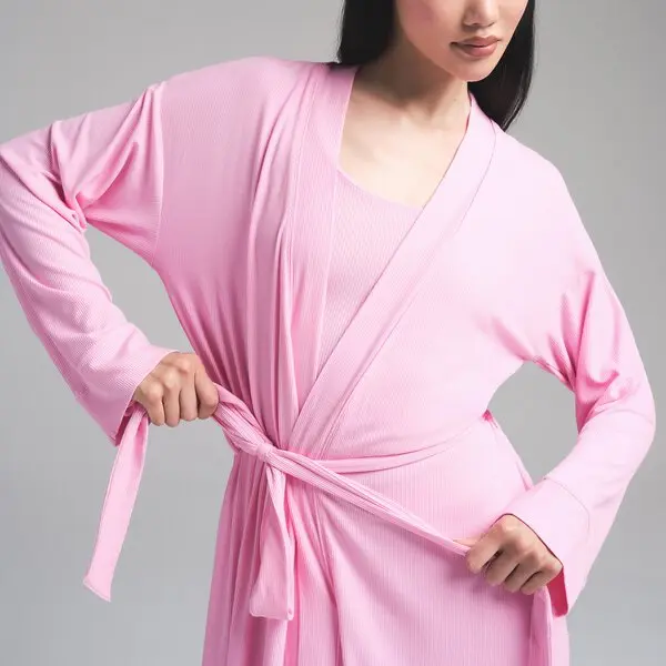 SKIMS Soft Lounge Long Robe Bubble Gum